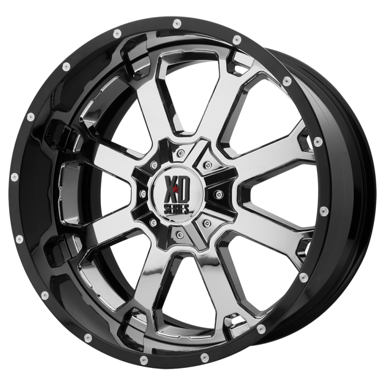 XD Series XD202 BUCK 25 Chrome W/ Gloss Black Mill Lip Wheels for Sale ...