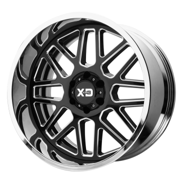XD Series XD201 GRENADE Gloss Black Mill W/ Chrome Lip Wheels for Sale ...